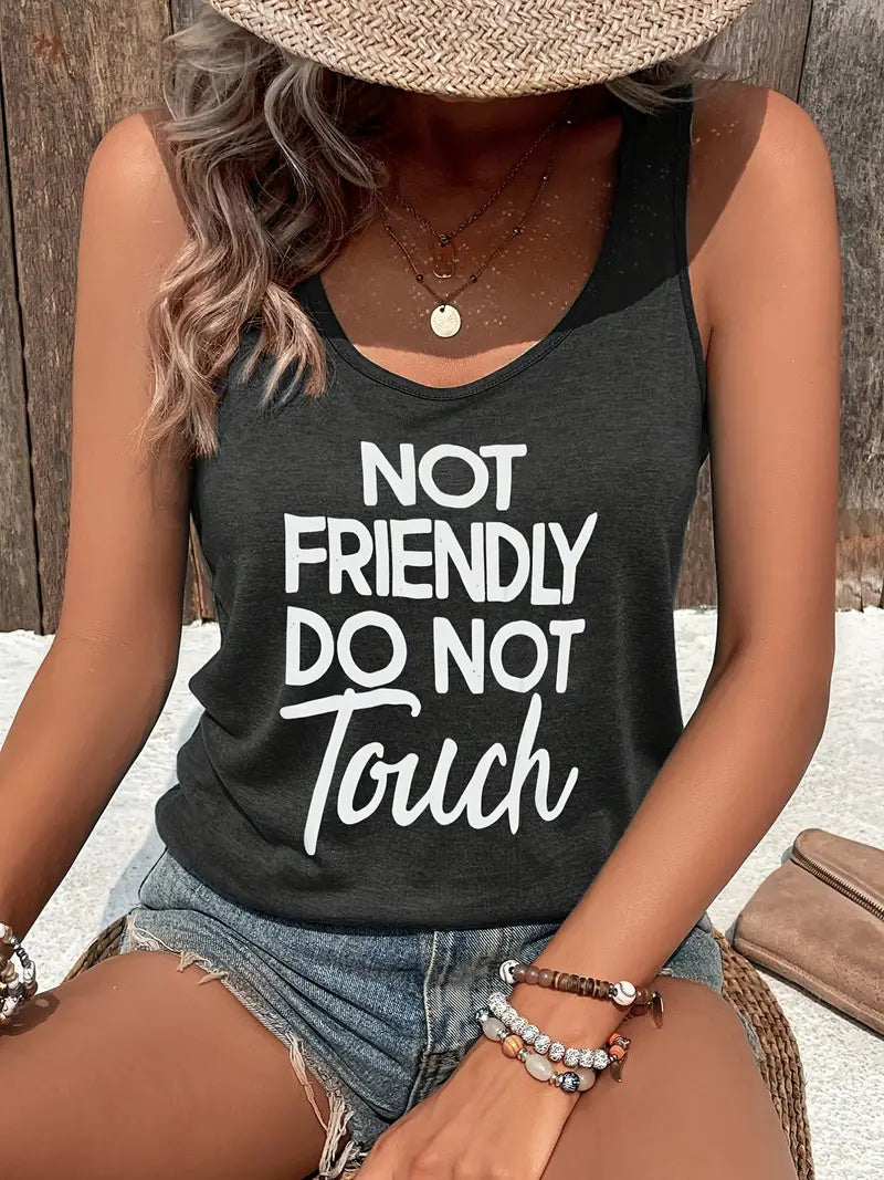 Women'S "Not Friendly Do Not Touch" Tank Top