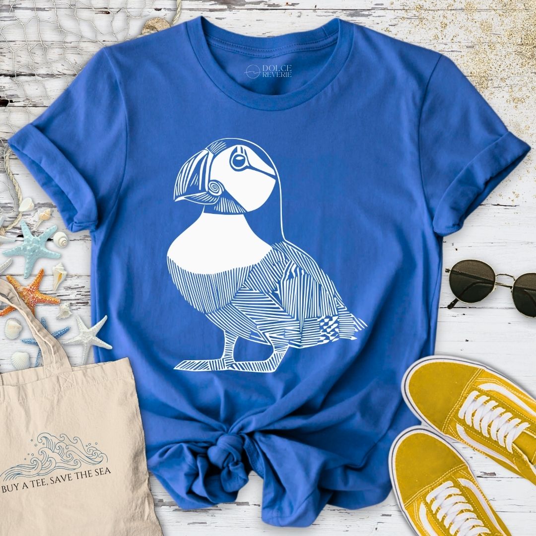 Puffin Line Art T-Shirt